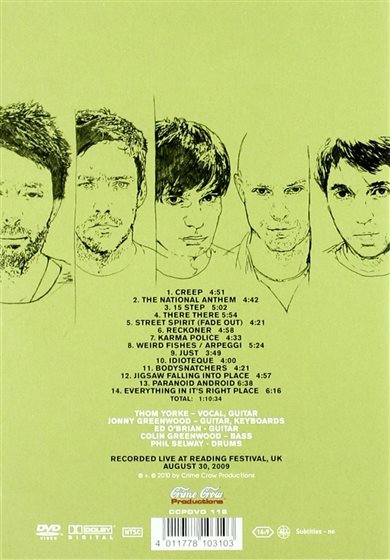 Radiohead - Creep - Live at Reading Festival 2009 - DVD - 4011778103103 ...