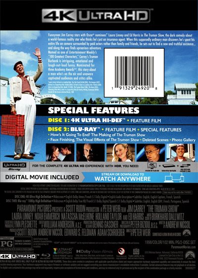 The Truman Show - 4K Ultra HD - 191329249208 - United States - 7/4/2023 ...